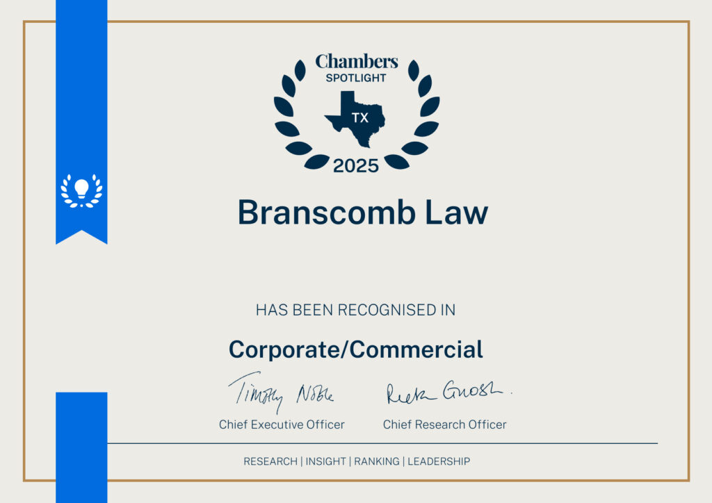 Branscomb Law is honored to be recognized in the Chambers Spotlight ...